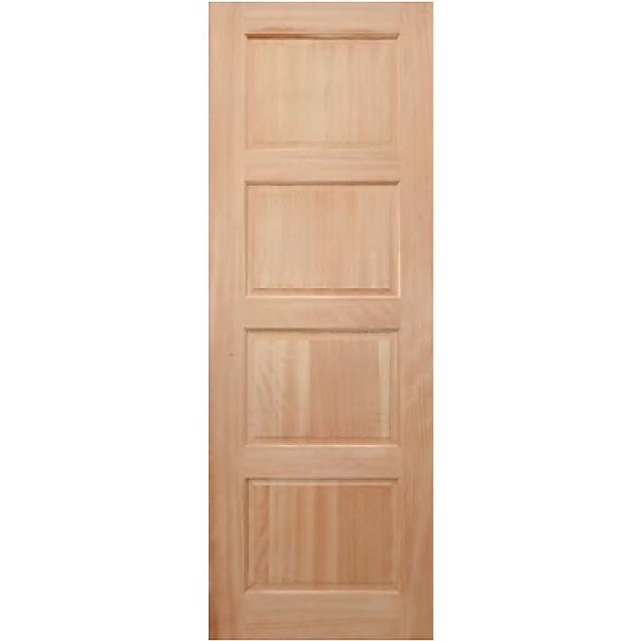 Horizontal 4 Panel Colonial External Door – Natural Doors